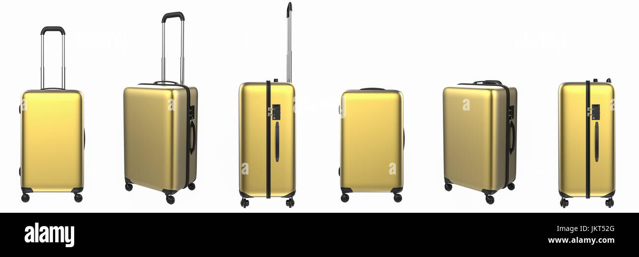 Gold suitcase hi-res stock photography and images - Alamy