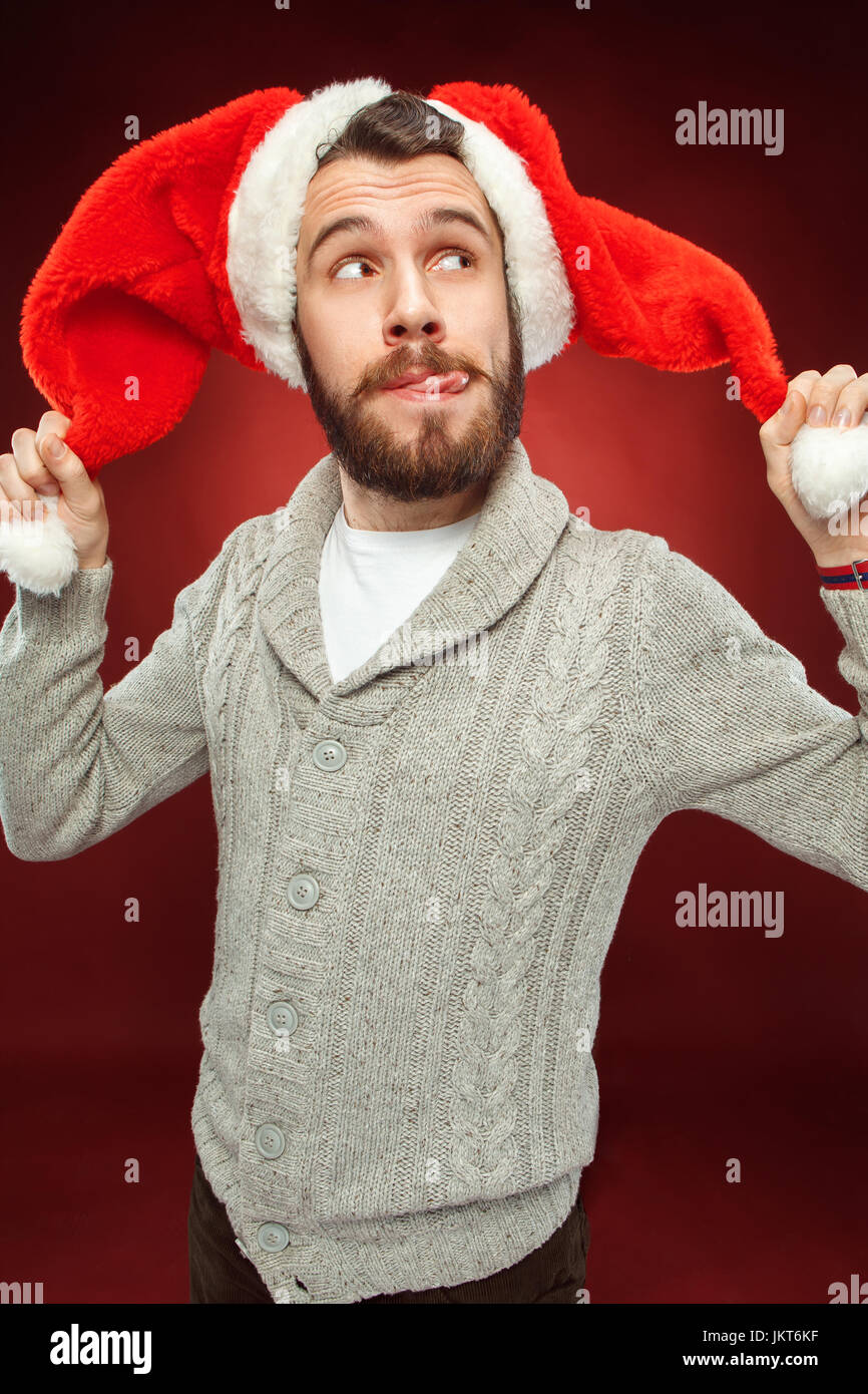 Adult male wearing santa hi-res stock photography and images - Alamy