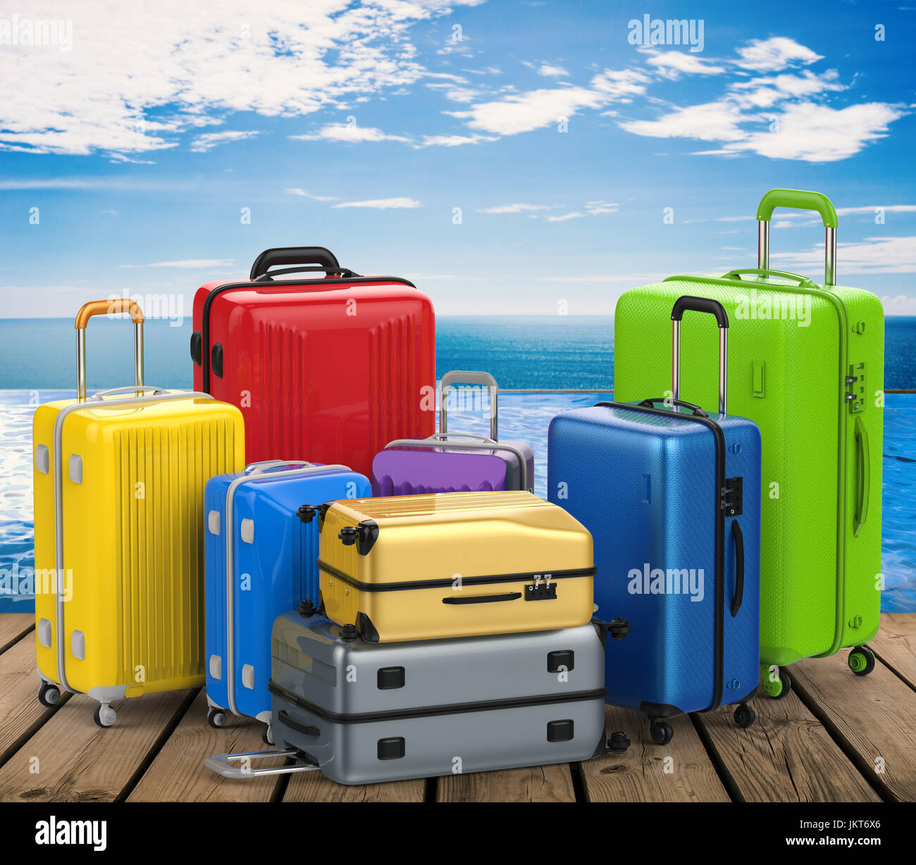 Colorful luggages hi-res stock photography and images - Alamy