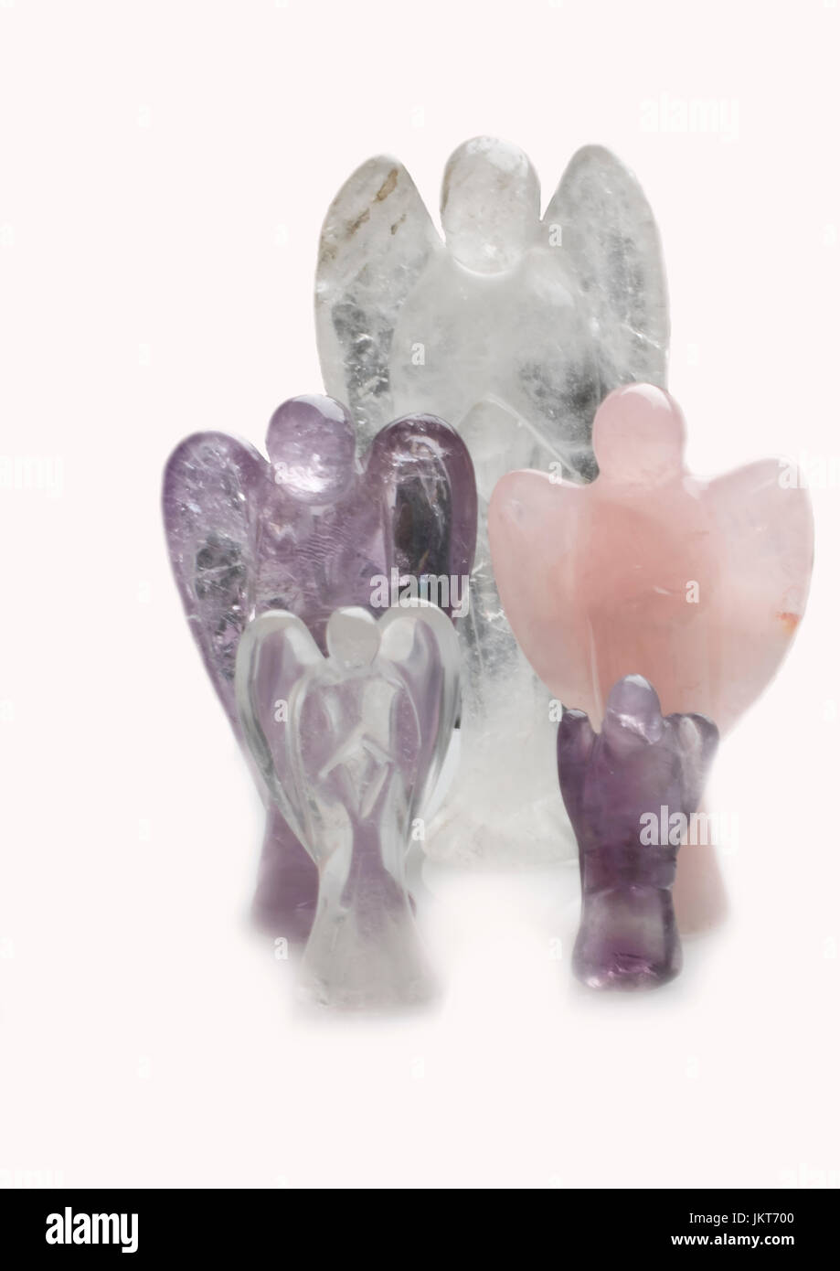 Rock crystal object on white background not cut out Stock Photo - Alamy
