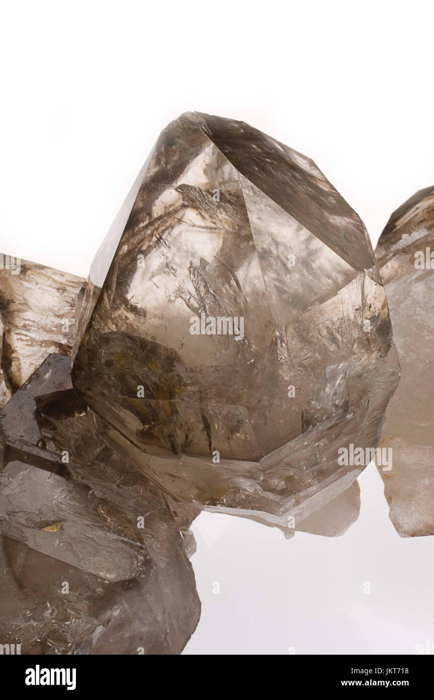 Rock crystal forms on a white background Stock Photo - Alamy