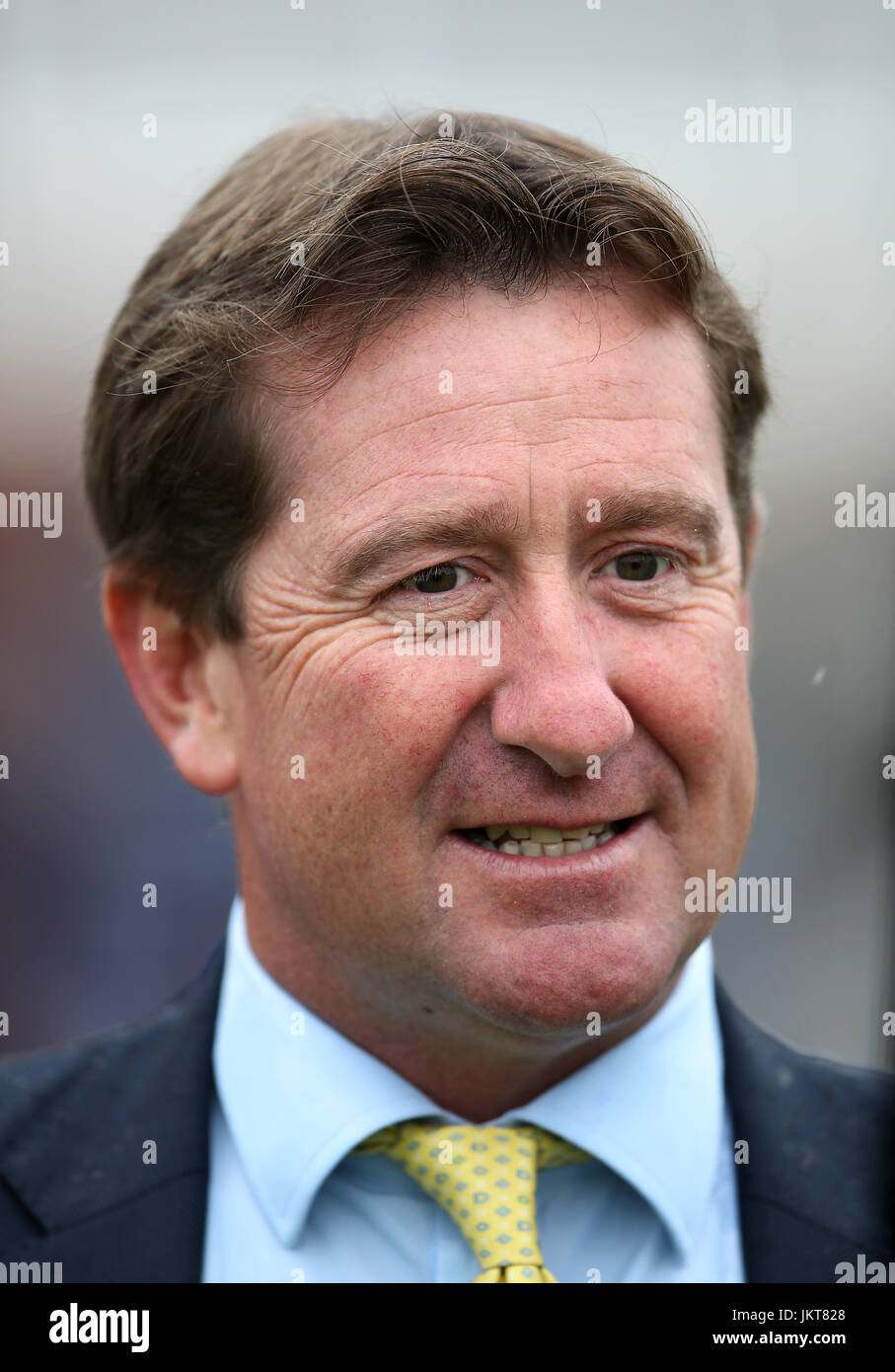 David Simcock, trainer at Newbury Racecourse. PRESS ASSOCIATION Photo ...