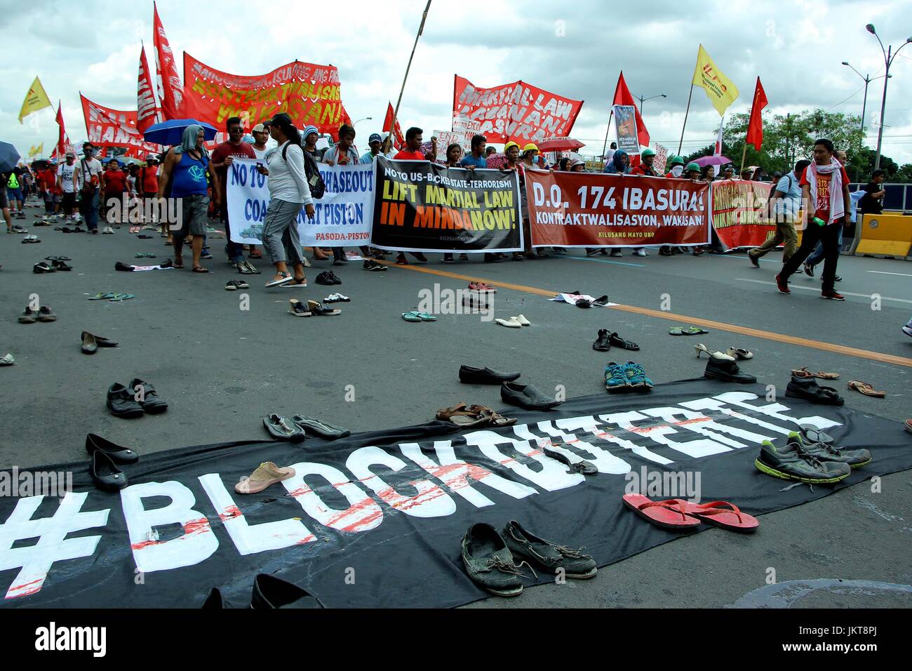 Philippines. 24th July, 2017. A installation art of slippers that ...