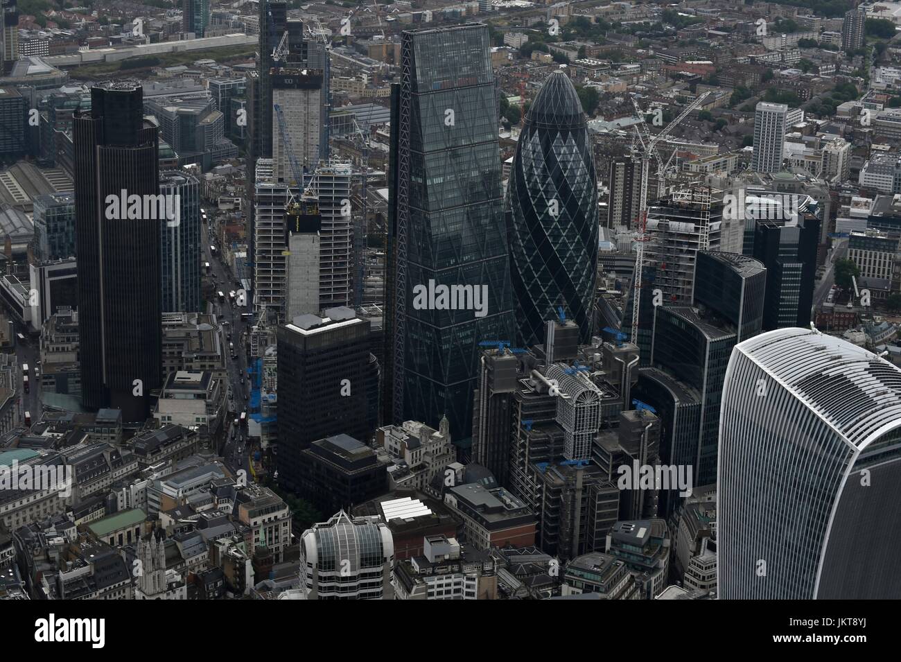 Helicopter london gherkin hi-res stock photography and images - Alamy