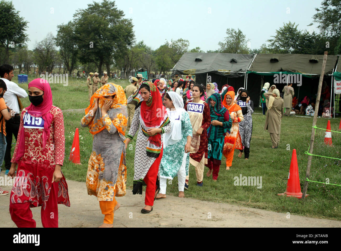 Anantnag, India. 31st July, 2017. Police starts recruitment process for ...