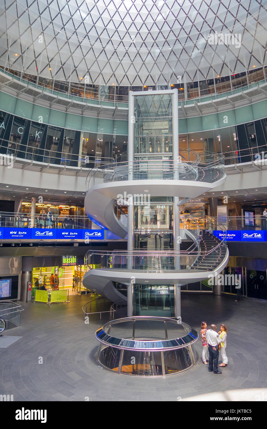 NEW YORK, USA - MAY 05, 2017: Interior design of Fulton Center unveiled ...