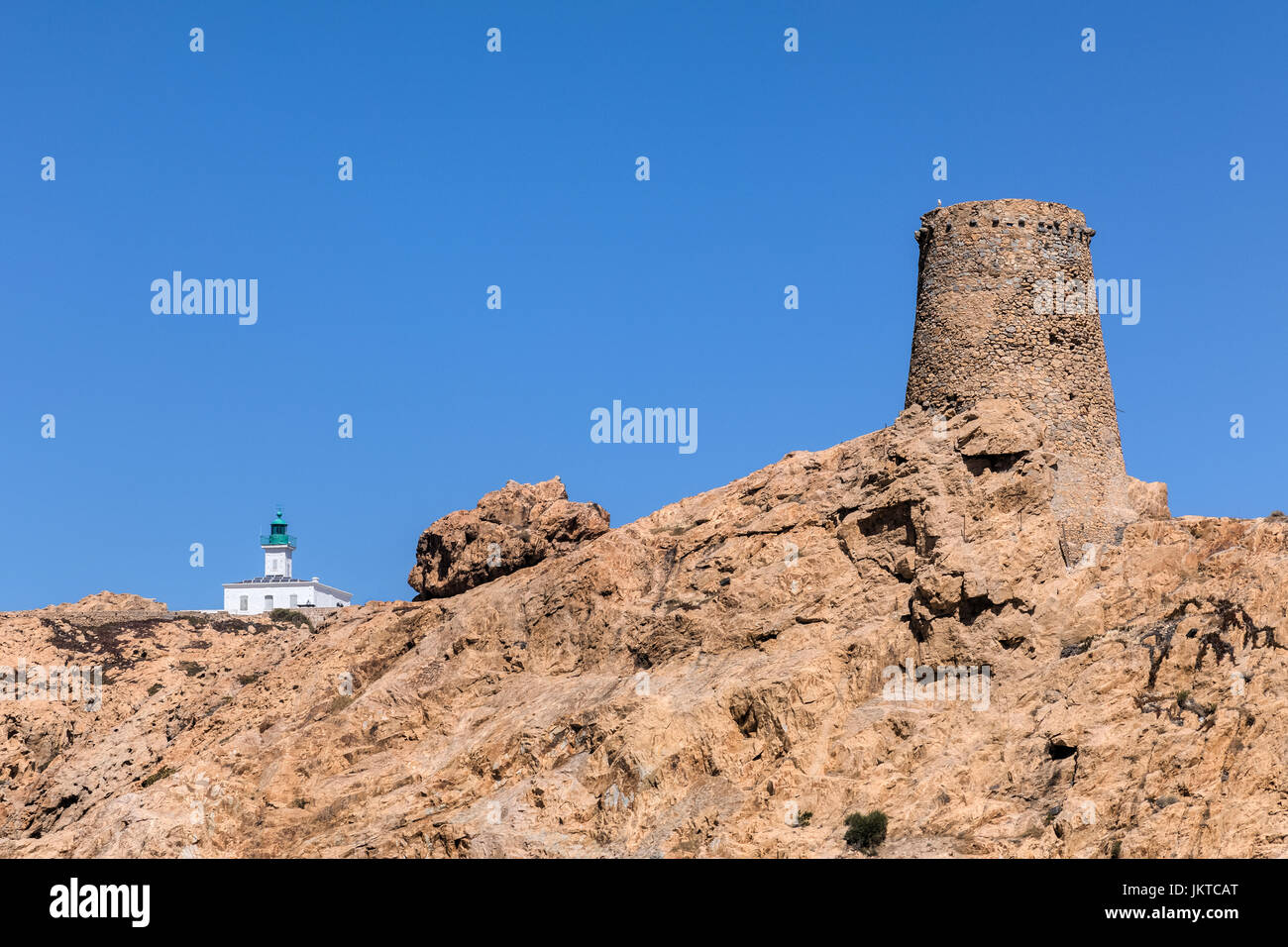 Corsica lile rousse genoese tower hi-res stock photography and images ...