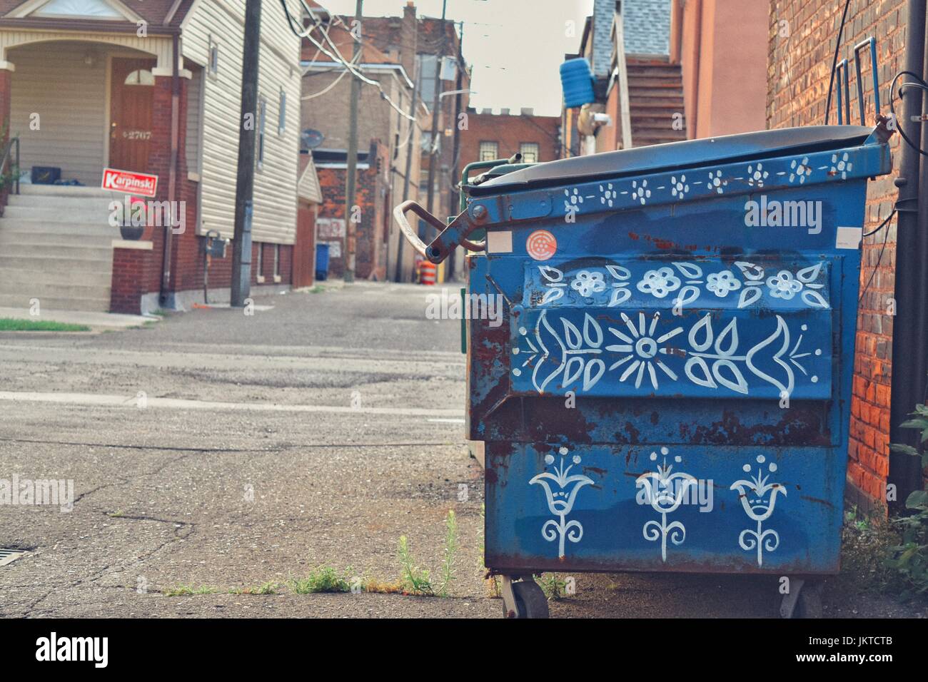 Street Art-- Dumpster Made Beautiful Stock Photo - Alamy