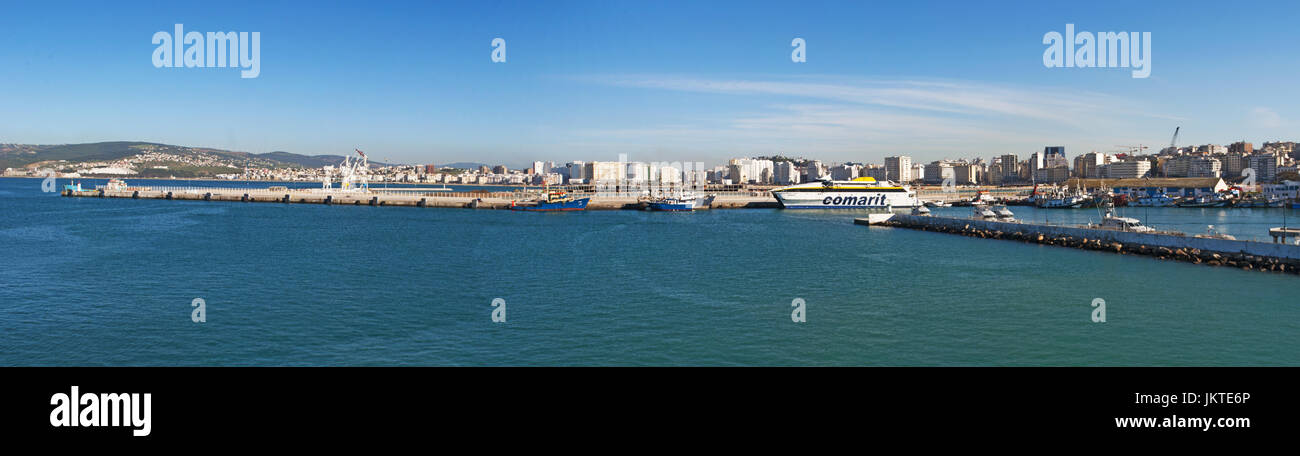 North Africa, Morocco: the port and the skyline of Tangier, Moroccan ...