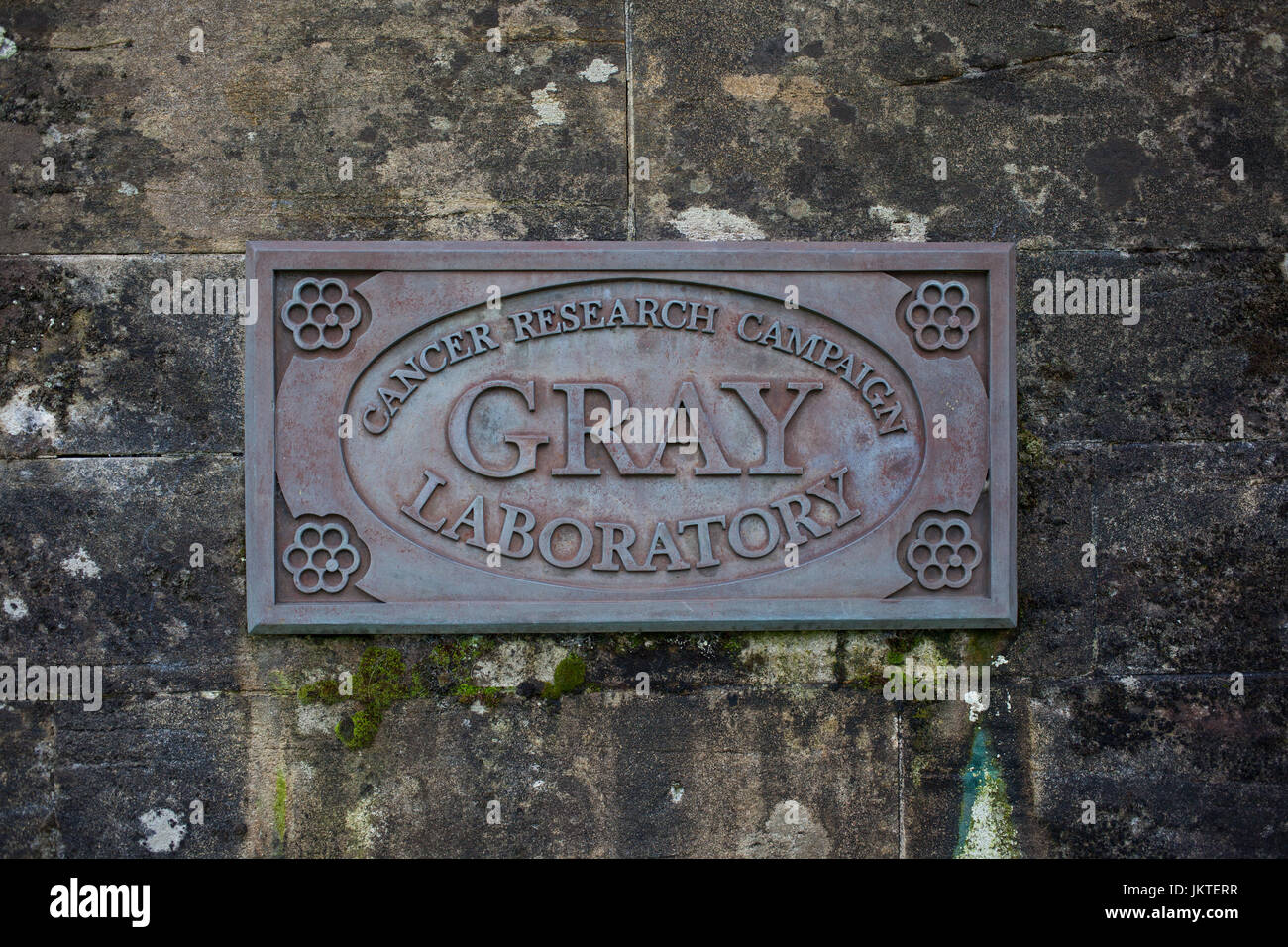 Zoomed-in view of the Gray Laboratory name plate, a key facility for ...