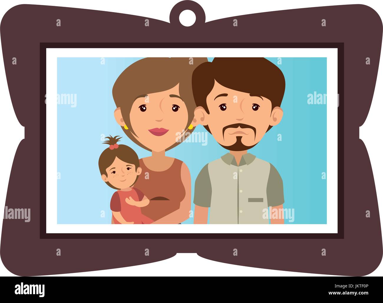frame with family picture Stock Vector Image & Art - Alamy
