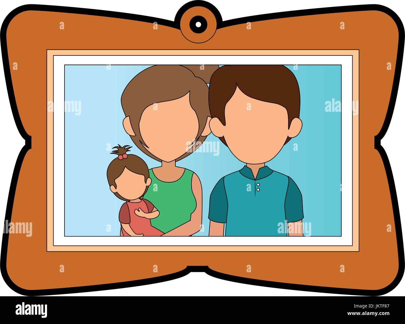 frame with family picture Stock Vector Image & Art - Alamy