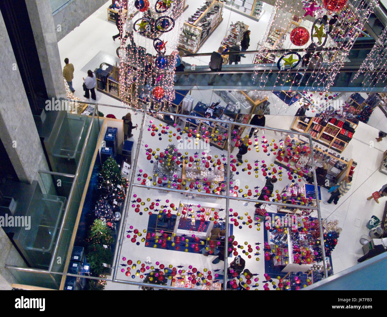 Christmas displays in John Lewis Stock Photo - Alamy