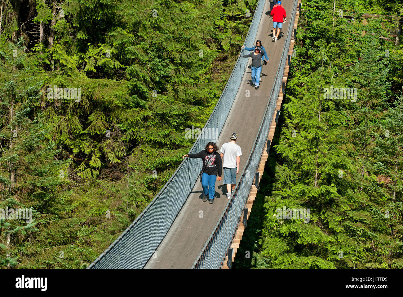 Capilano Suspension Bridge, Vancouver, British Columbia, Canada Stock ...