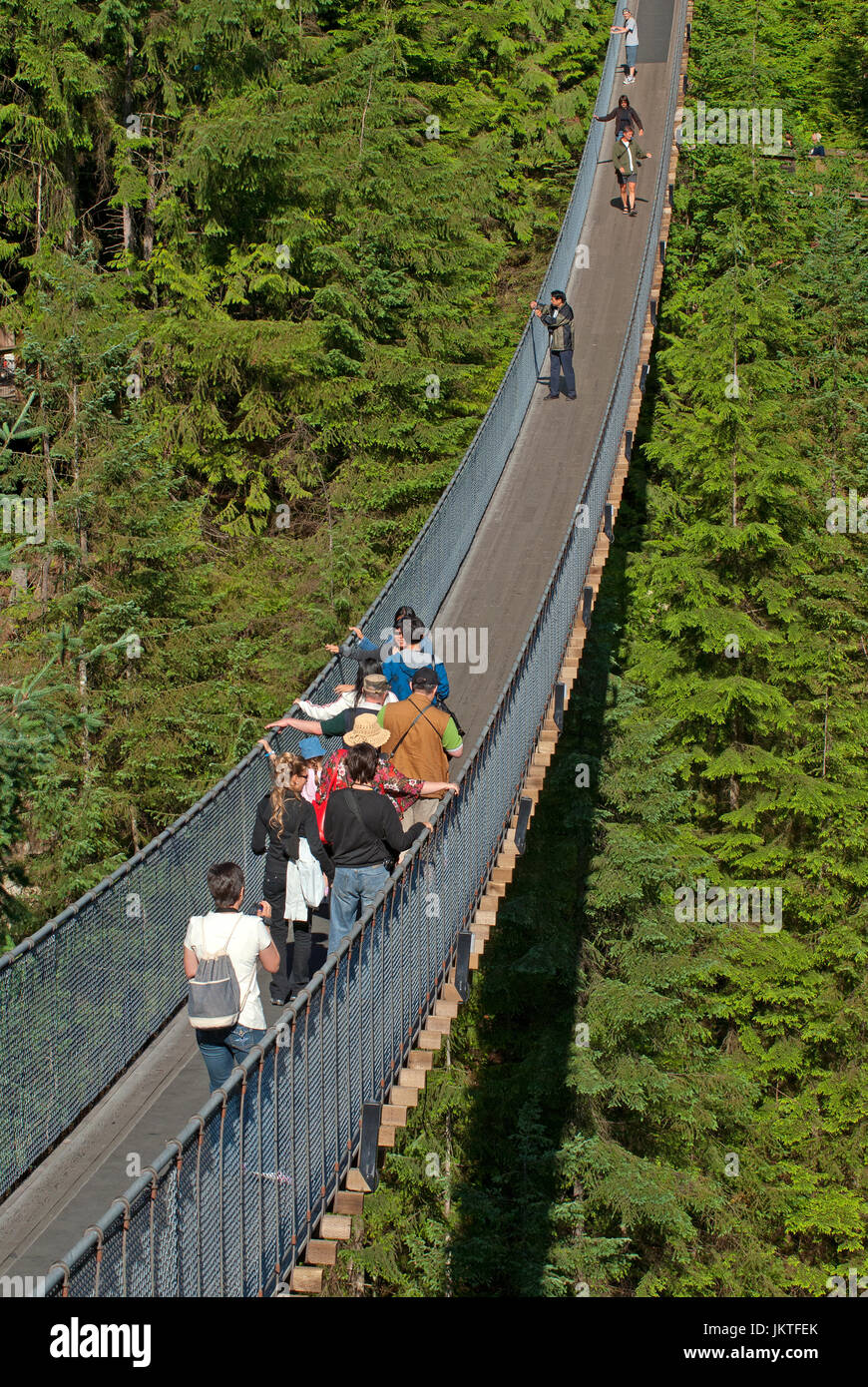 Capilano Suspension Bridge, Vancouver, British Columbia, Canada Stock ...