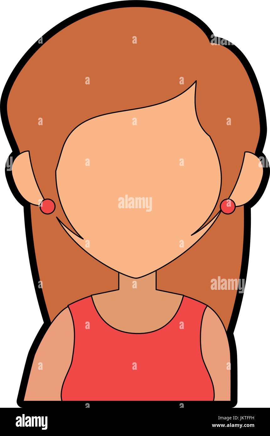 Woman cartoon faceless Stock Vector Image & Art - Alamy