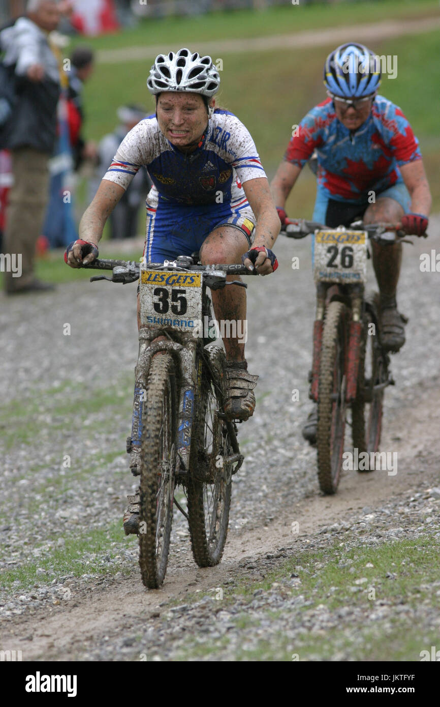 XC Riders at Les Gets WC 2004 Stock Photo - Alamy