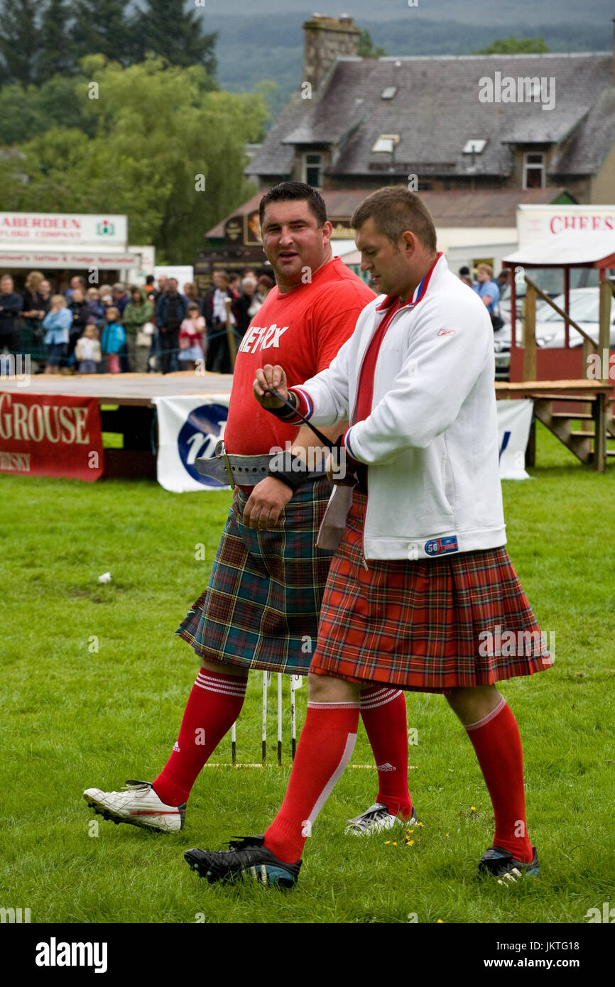 Strong Man Contestants at Highland Games Stock Photo - Alamy
