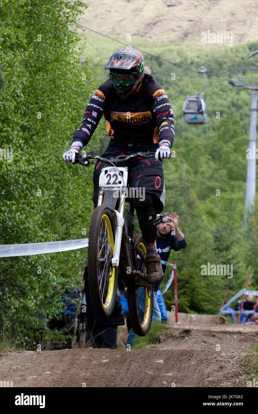 Riders at the Fort William round of the MTB DH World Cup, 2006 Stock Photo - Alamy