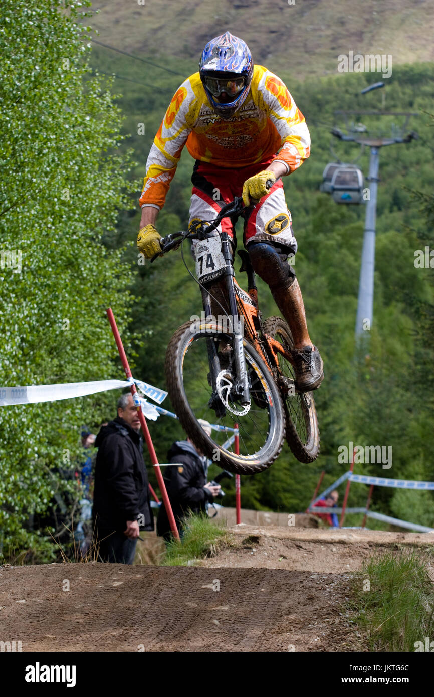 Riders at the Fort William round of the MTB DH World Cup, 2006 Stock Photo - Alamy