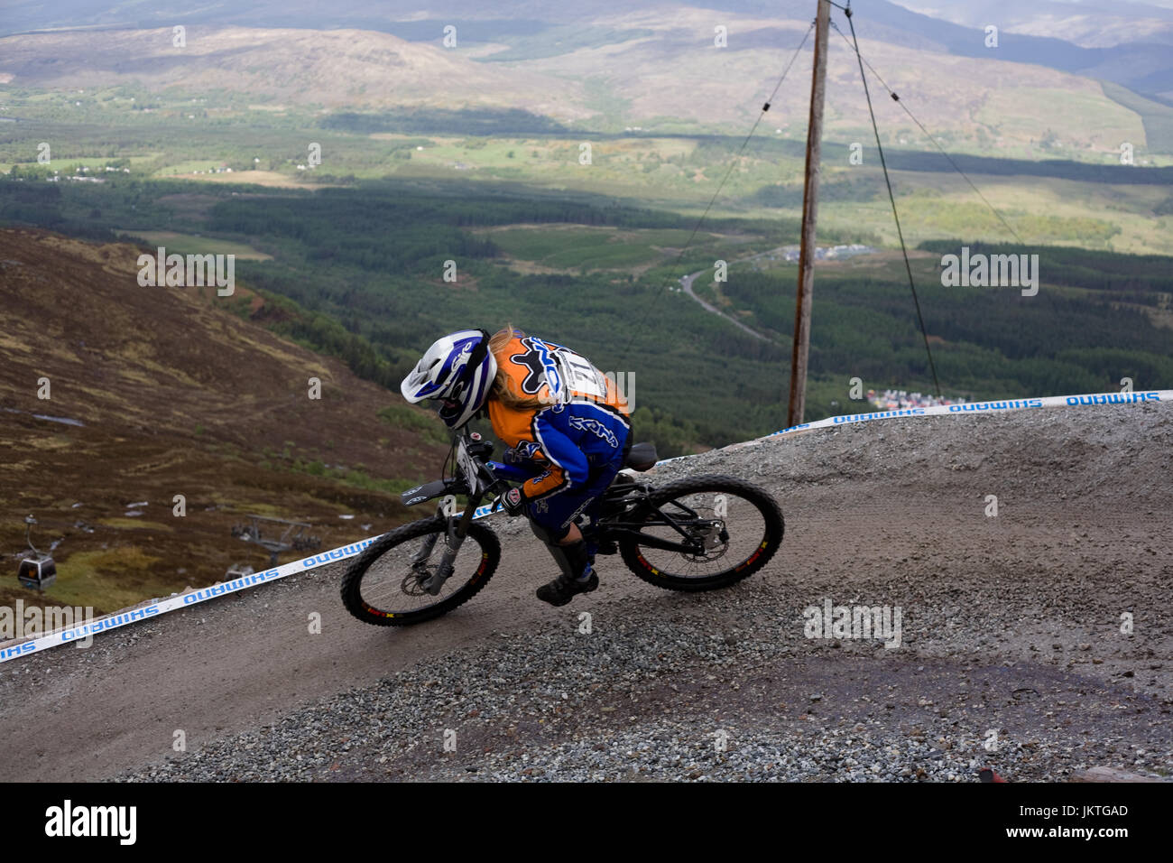 Riders at the Fort William round of the MTB DH World Cup, 2006 Stock Photo - Alamy