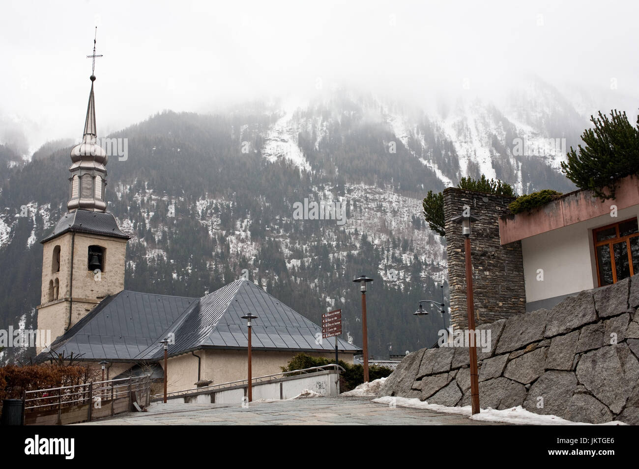 Chamonix in Winter Stock Photo - Alamy