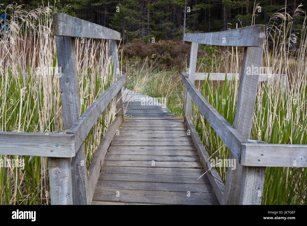 Pedestrian footbridge in rural setting Stock Photo - Alamy