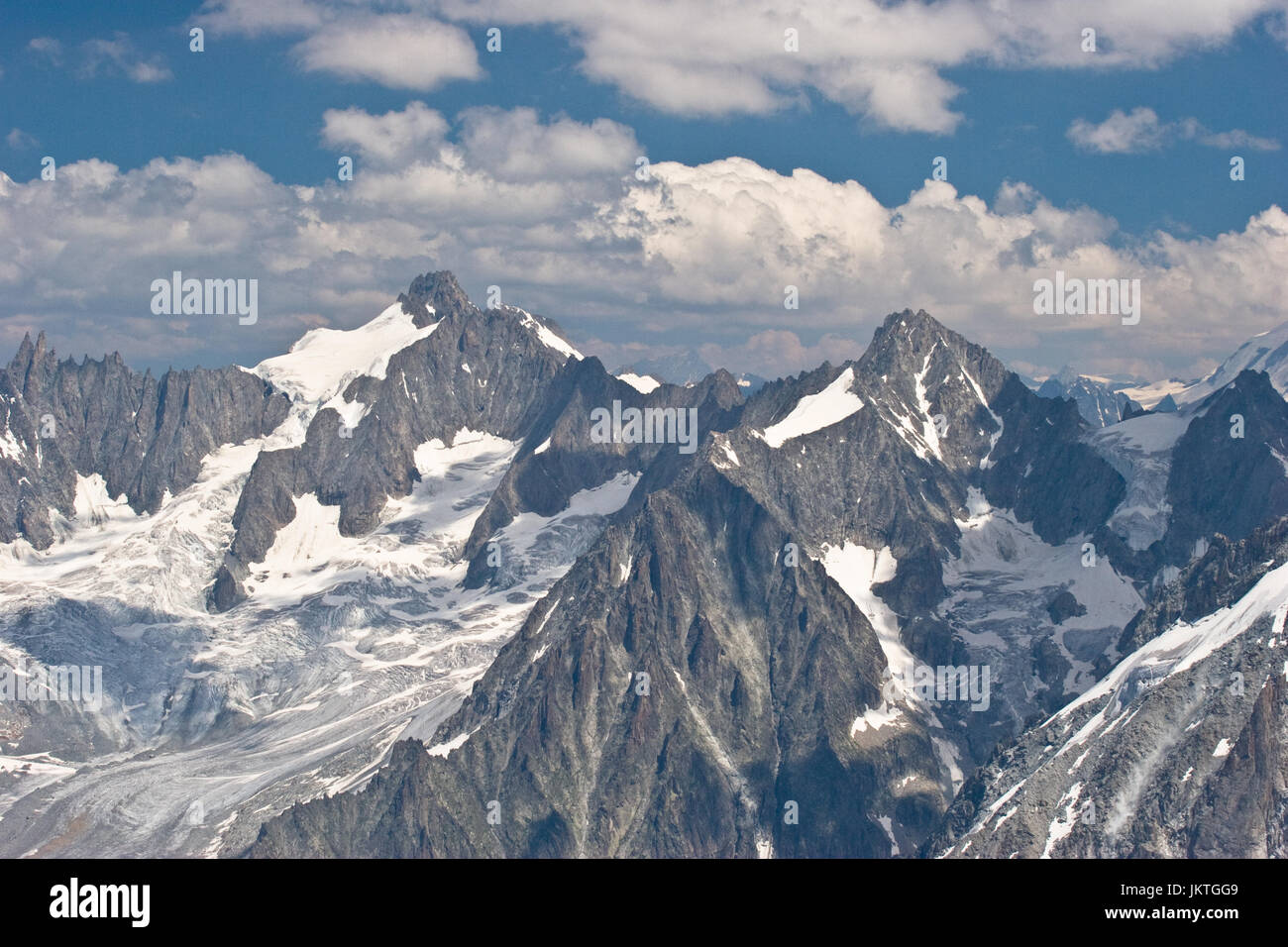 Mountain View in the Mont Blanc Massif, Chamonix, France Stock Photo ...