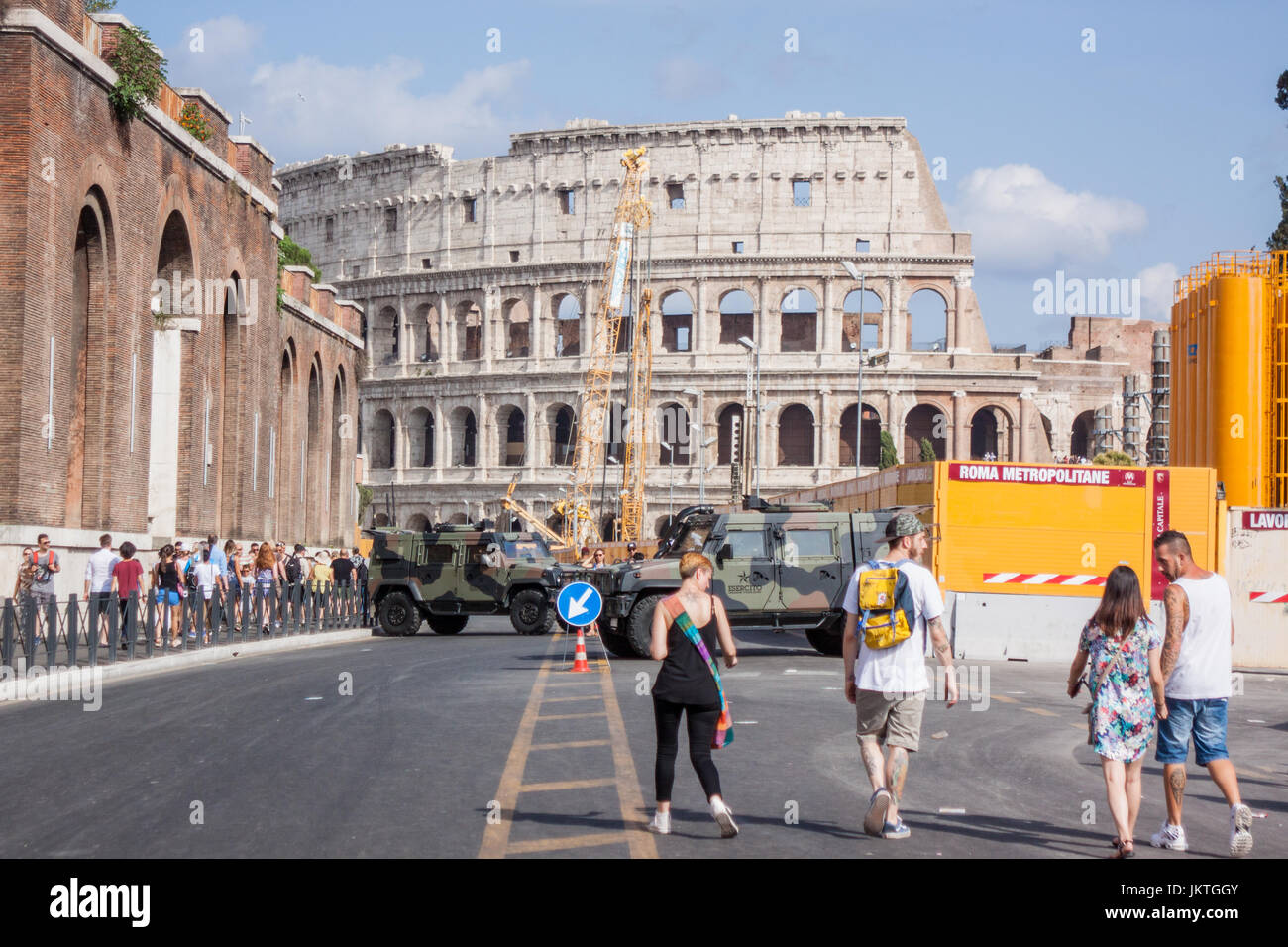 Italy on HIGHEST terror alert: rome street antiterrorism, security ...