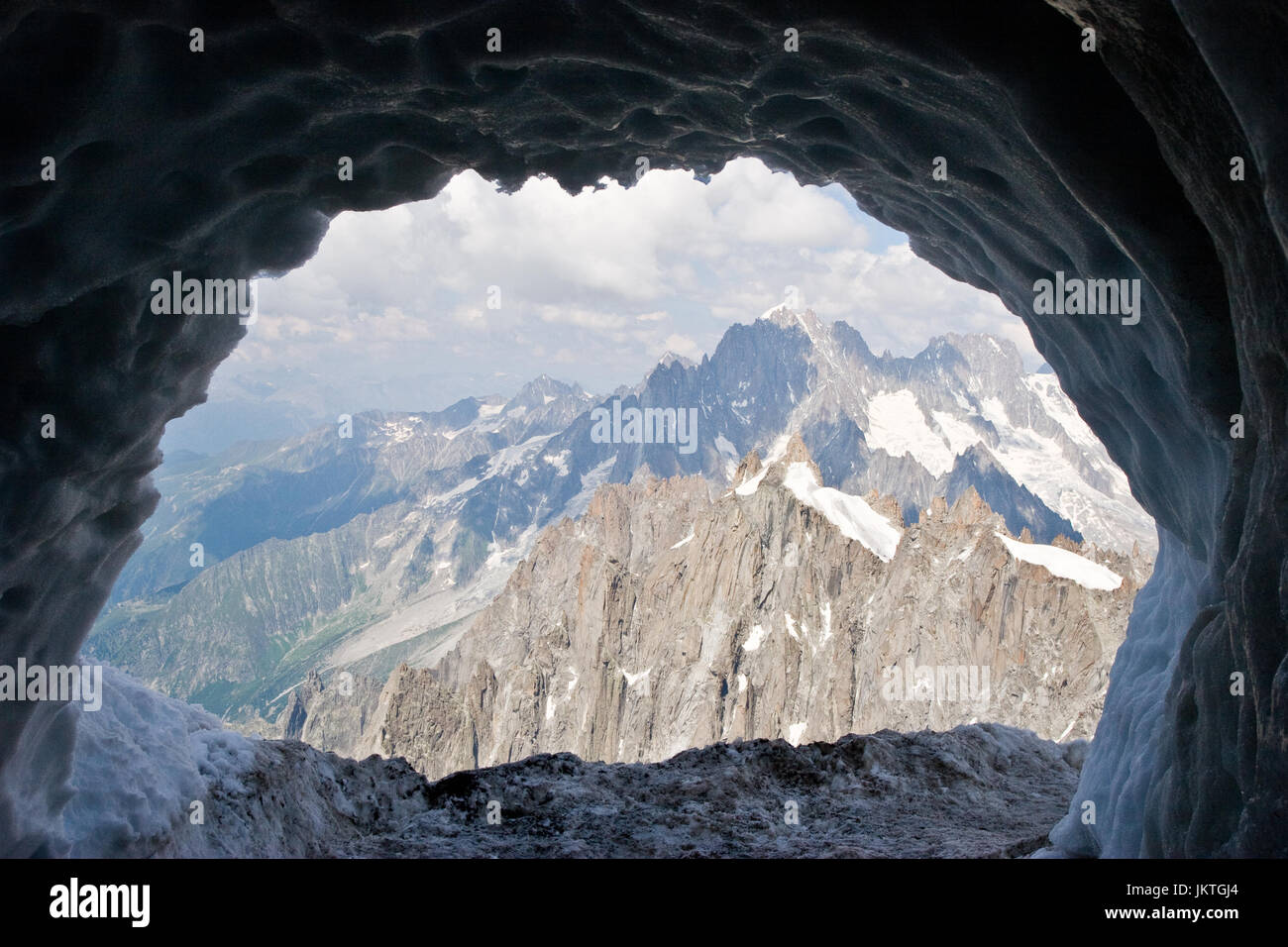 Mountain View in the Mont Blanc Massif, Chamonix, France Stock Photo ...