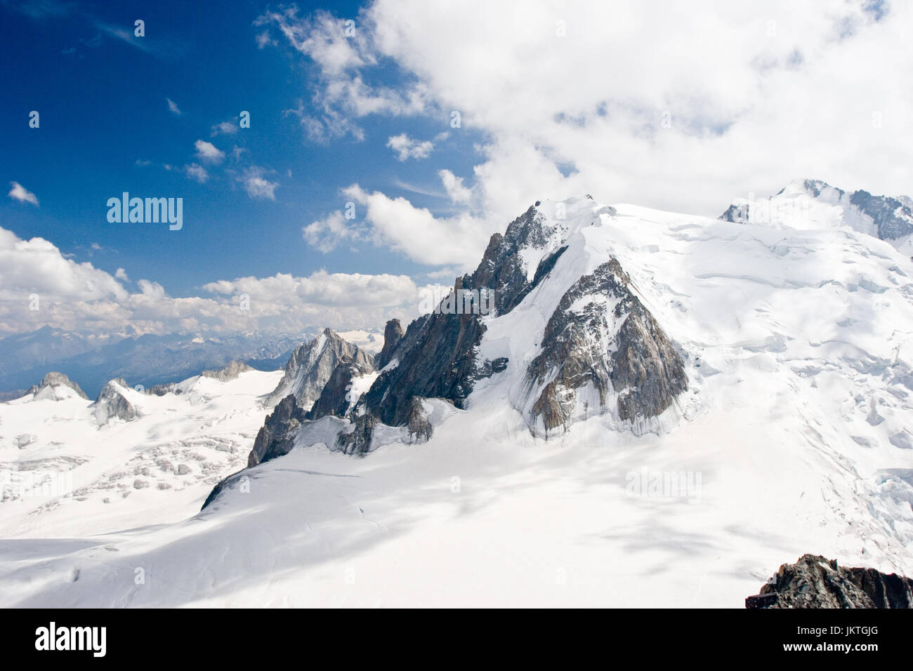 Mountain View in the Mont Blanc Massif, Chamonix, France Stock Photo ...