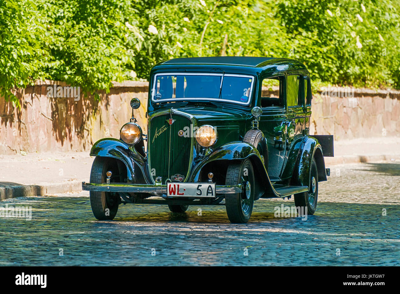 Lviv, Ukraine - June 4, 2017:Old retro car Fiat 518 taking ...