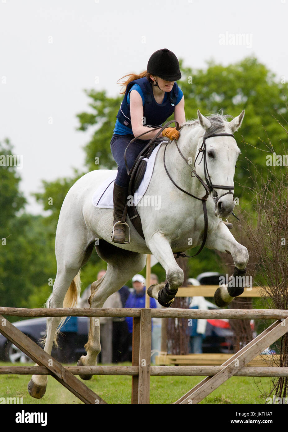 Riders showjumping in Windsor Great Park Stock Photo - Alamy