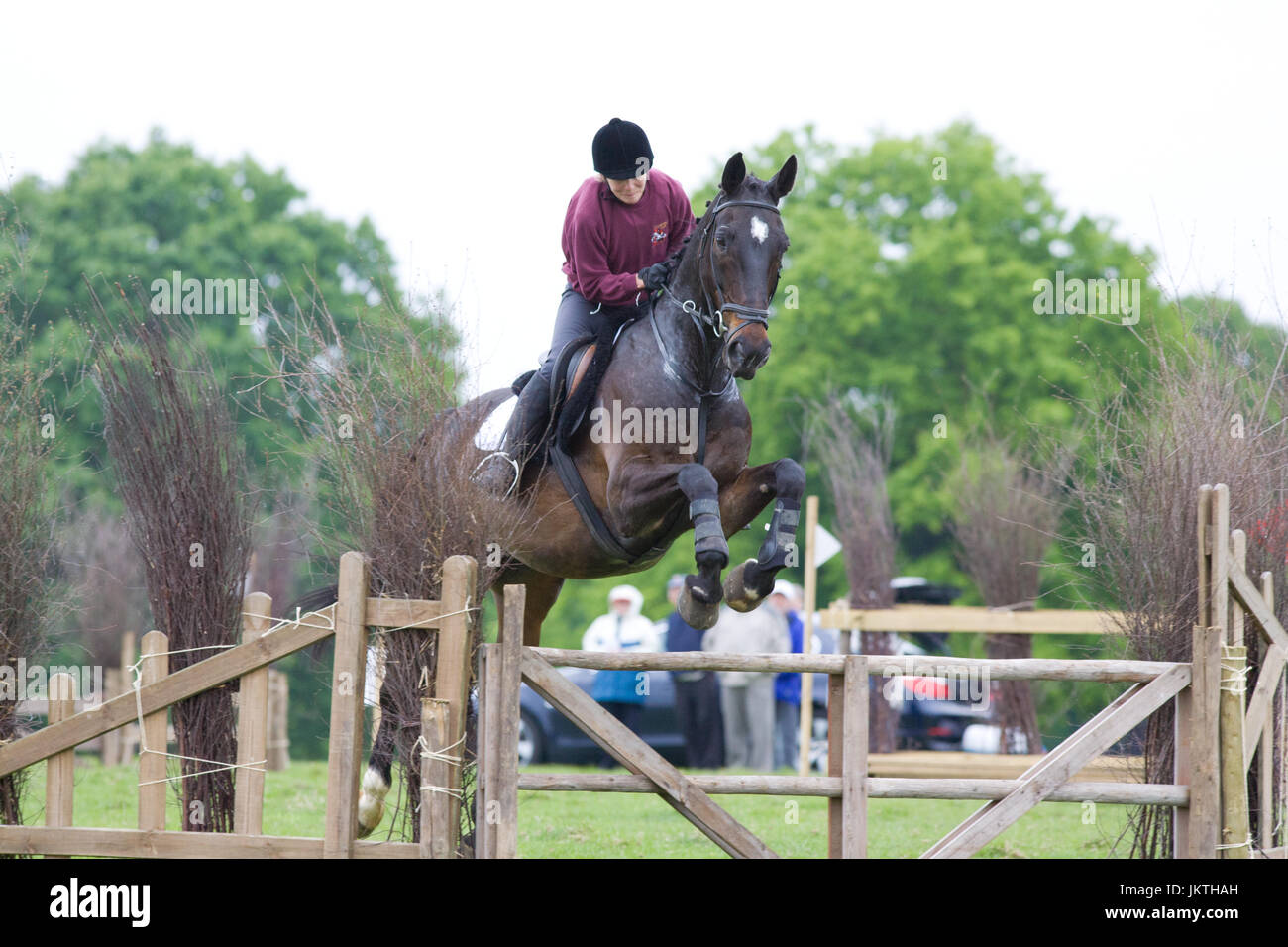 Riders showjumping in Windsor Great Park Stock Photo - Alamy