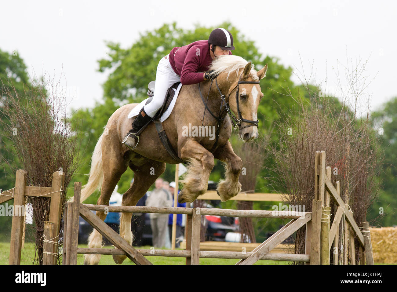 Riders showjumping in Windsor Great Park Stock Photo - Alamy