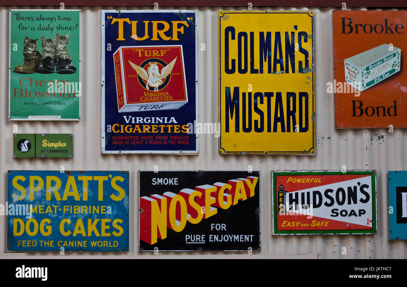 Old British Advertising signs Stock Photo - Alamy