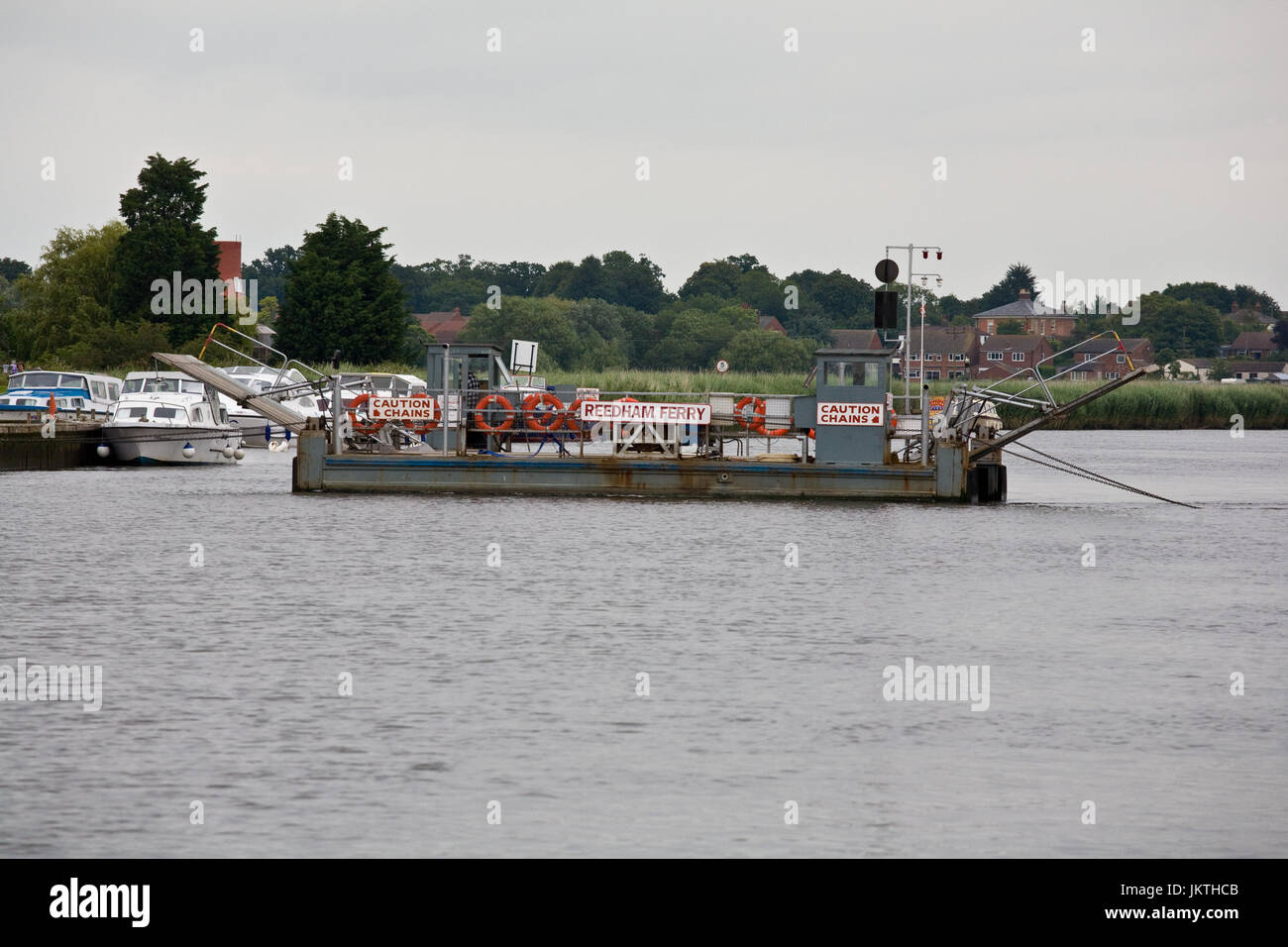Chain ferry at Reedham Ferry, Norfolk Broads Stock Photo - Alamy