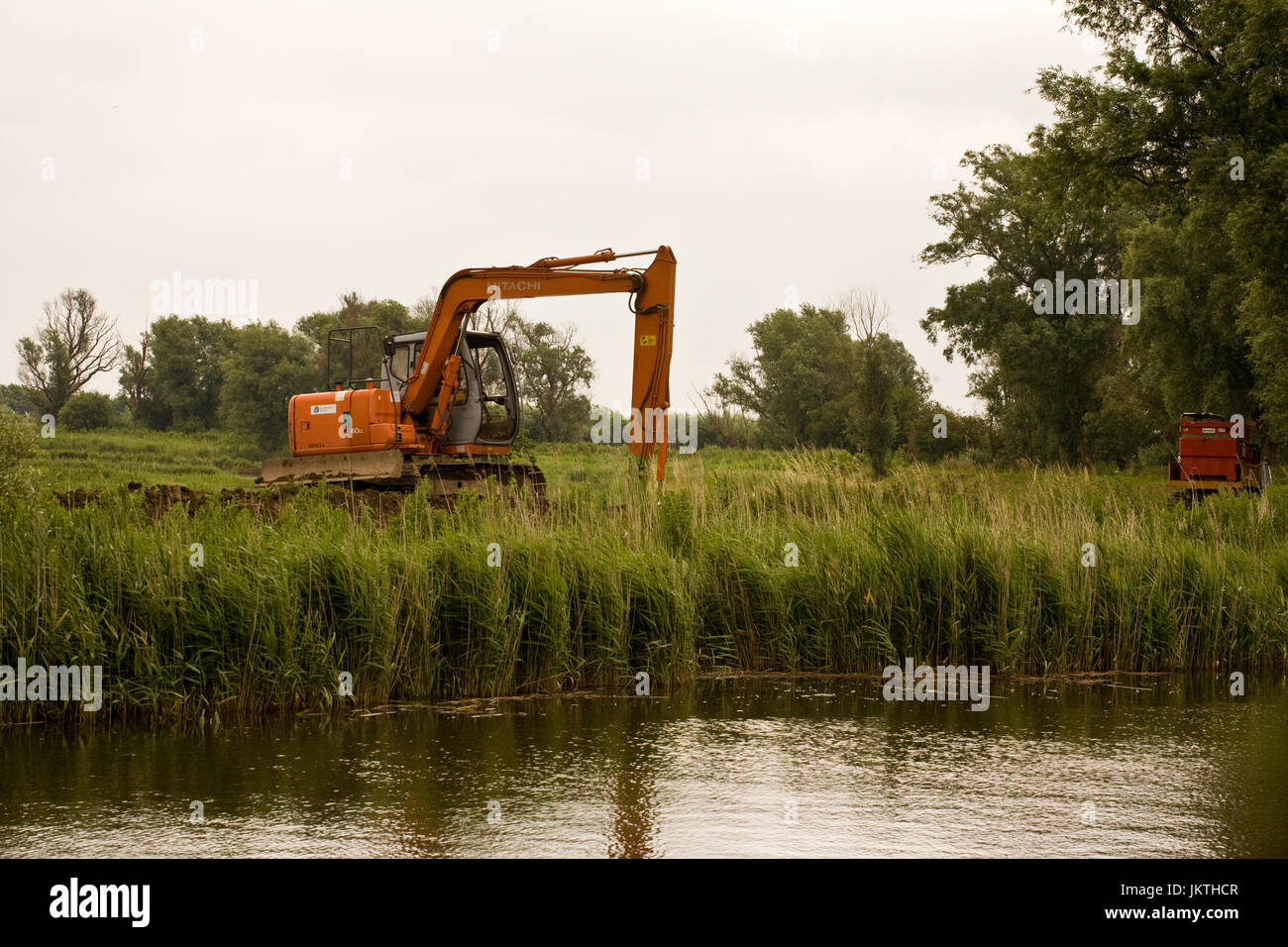 Construction of Flood Defences Stock Photo - Alamy