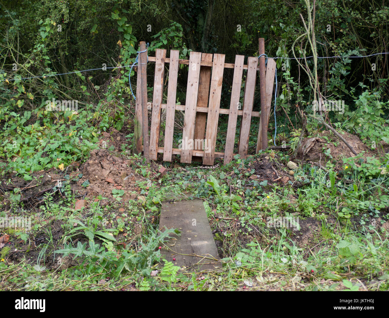 Simple wooden gate Stock Photo - Alamy
