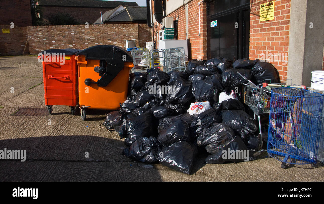 Rotting Waste outside Business Property Stock Photo - Alamy