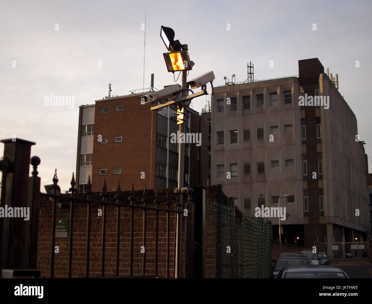 CCTV camera with light Stock Photo - Alamy