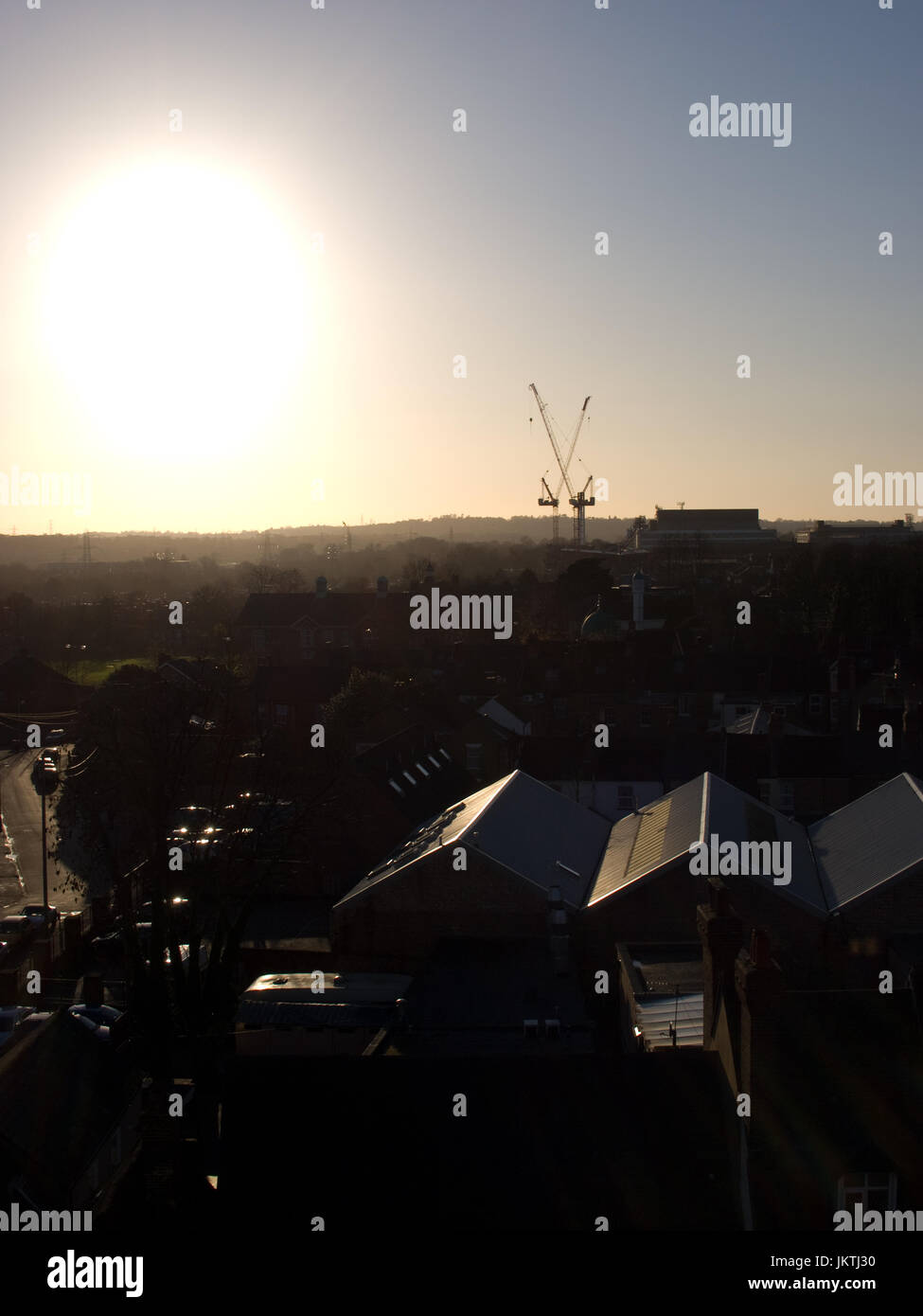 Rooftops in Watford including mosque Stock Photo - Alamy