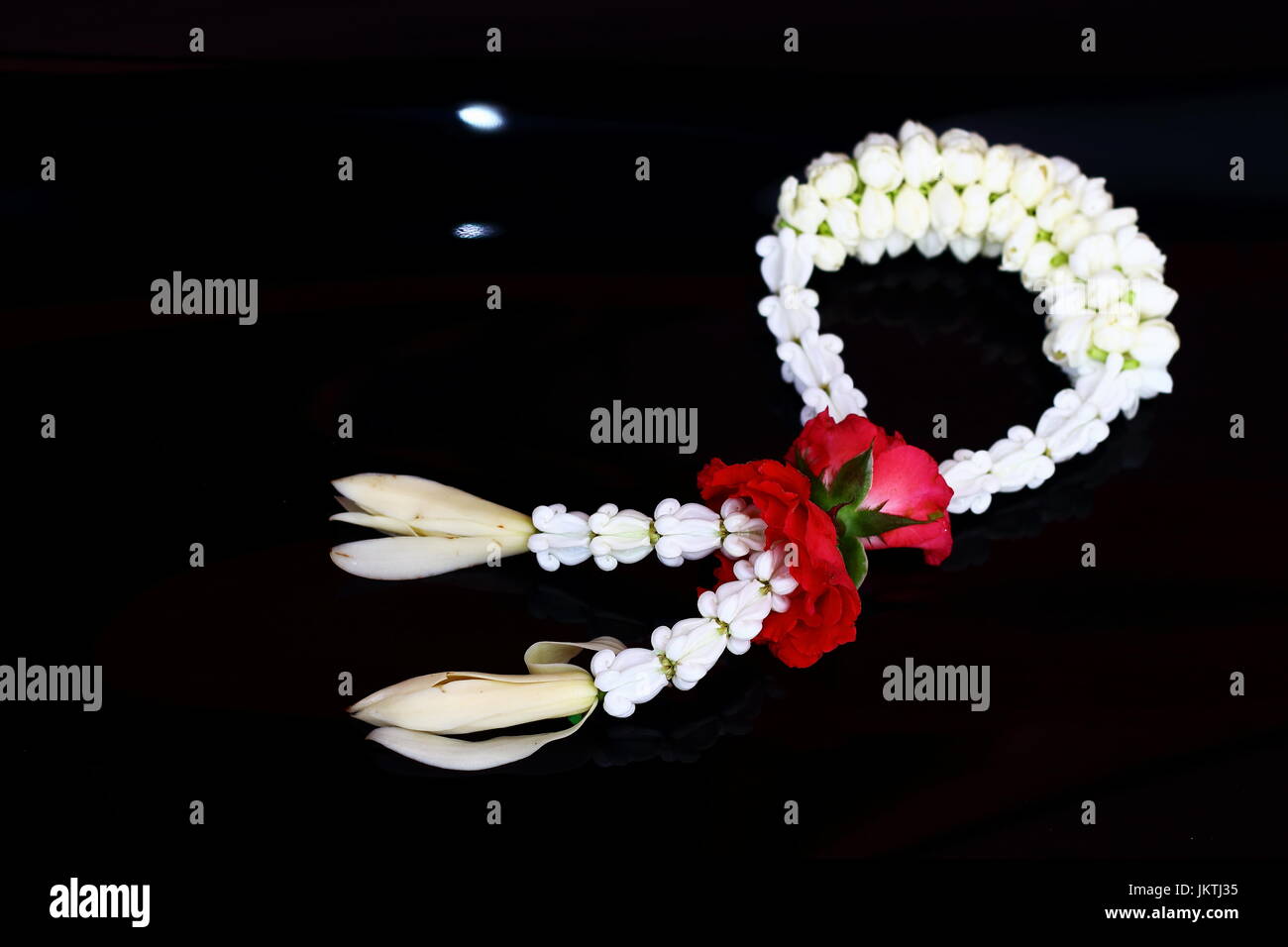Thai style bouquet use in traditional black background Stock Photo - Alamy
