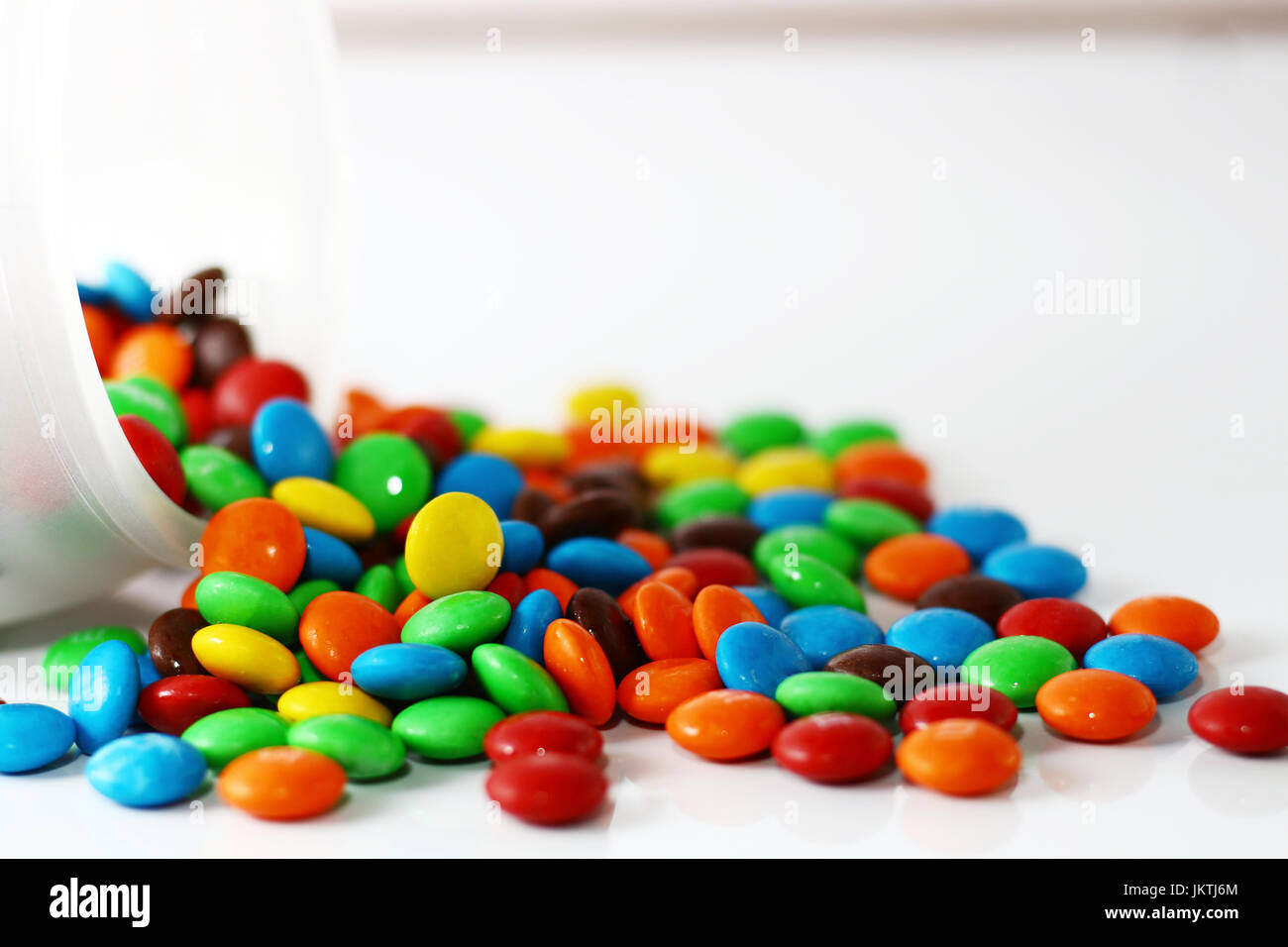 sweet color candy in white background with space Stock Photo - Alamy