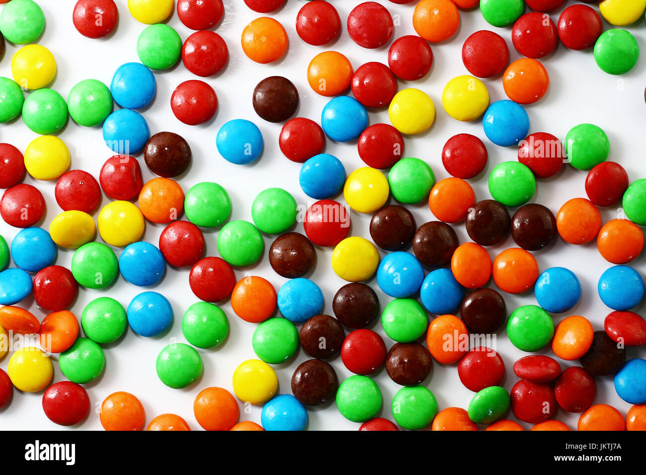 sweet color candy in white background with space Stock Photo - Alamy