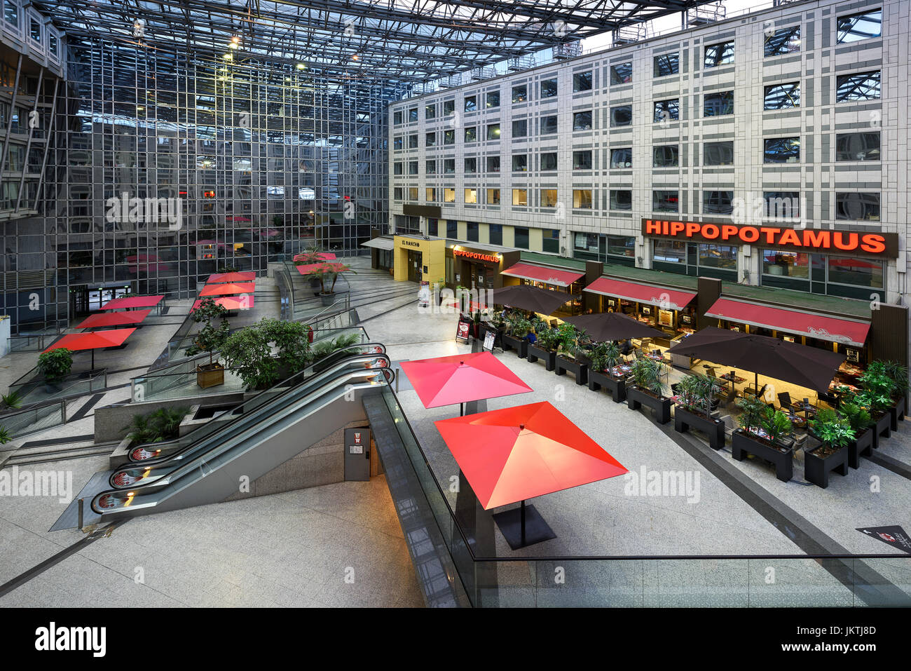 Paris, France, May 29, 2017 : Interior of a beautiful and modern mall ...