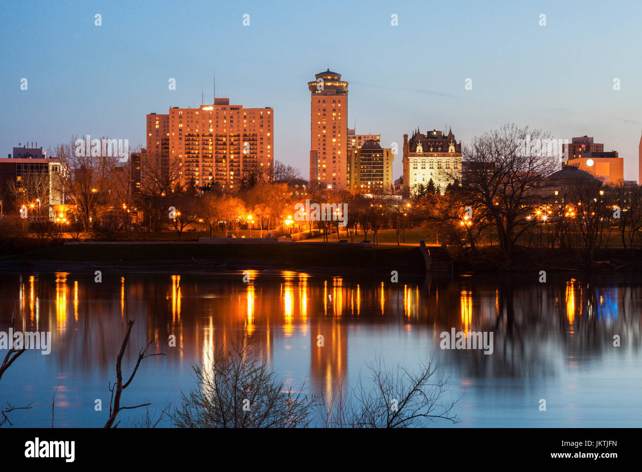 Winnipeg skyline at night hi-res stock photography and images - Alamy