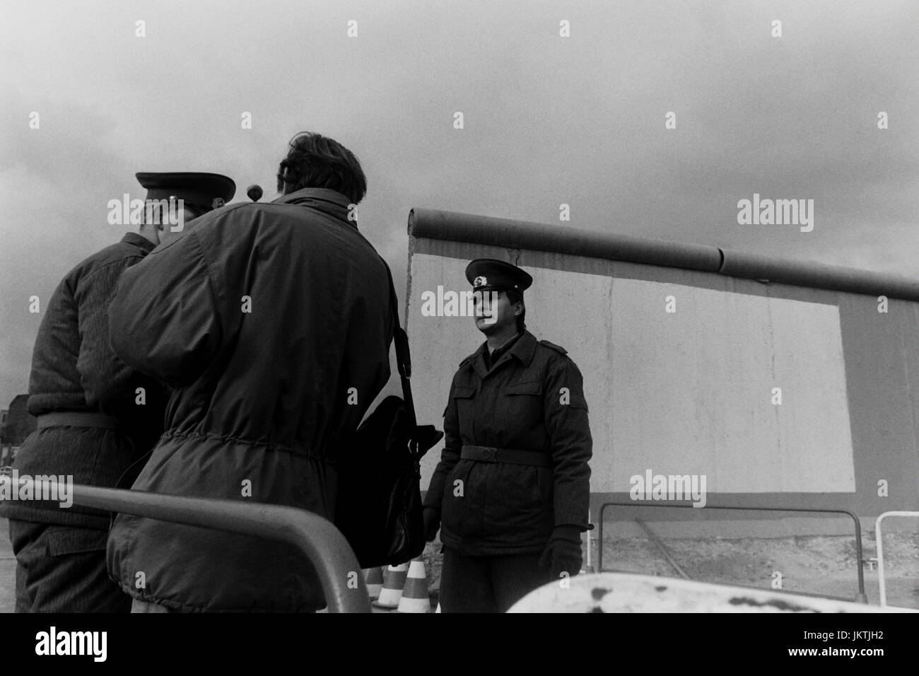 East german border crossing Black and White Stock Photos & Images - Alamy