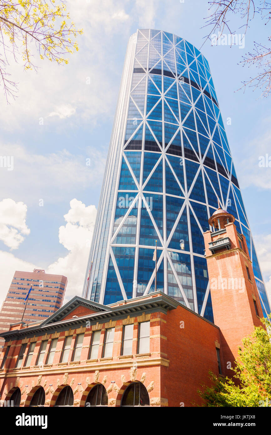 Old and new architecture of Calgary. Calgary, Alberta, Canada Stock ...