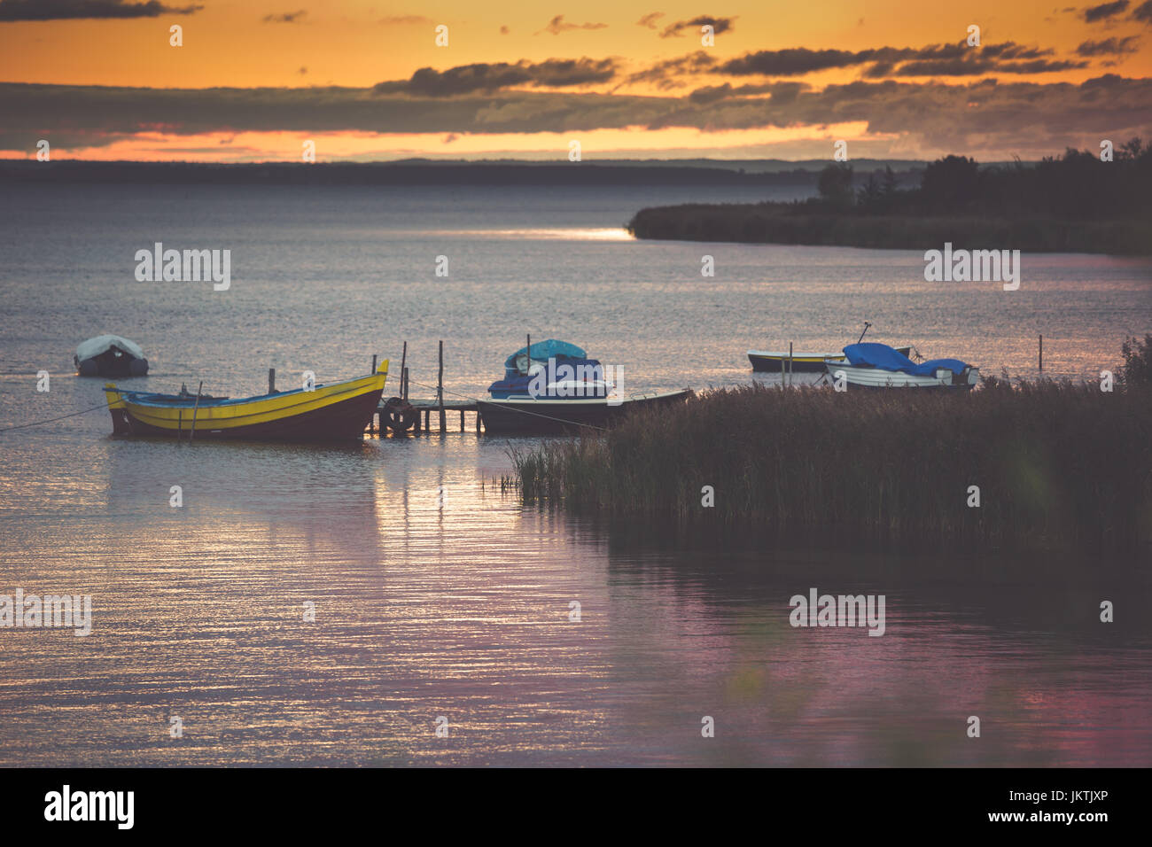 fishing boats, Baltic sea, Bay of Puck Stock Photo - Alamy